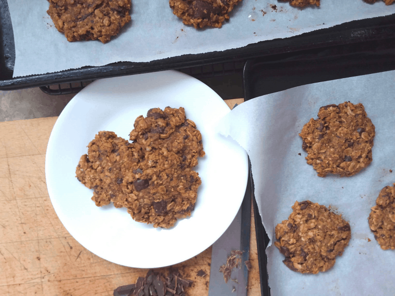 Healthy Sprouted Oatmeal Chocolate Chunk Cookies - The Home Intent