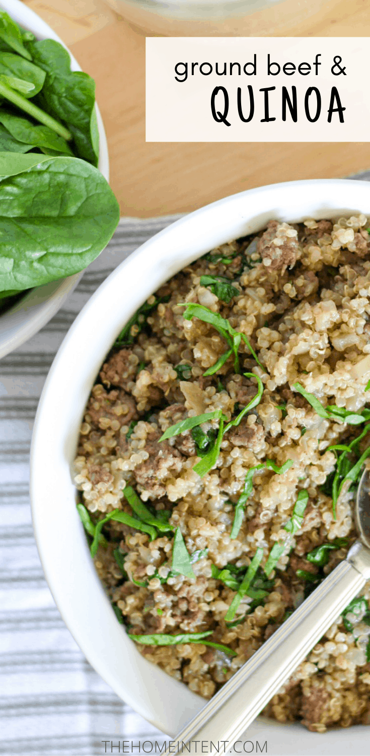 Ground Beef and Quinoa Skillet | Healthy Dinner Recipe - The Home Intent