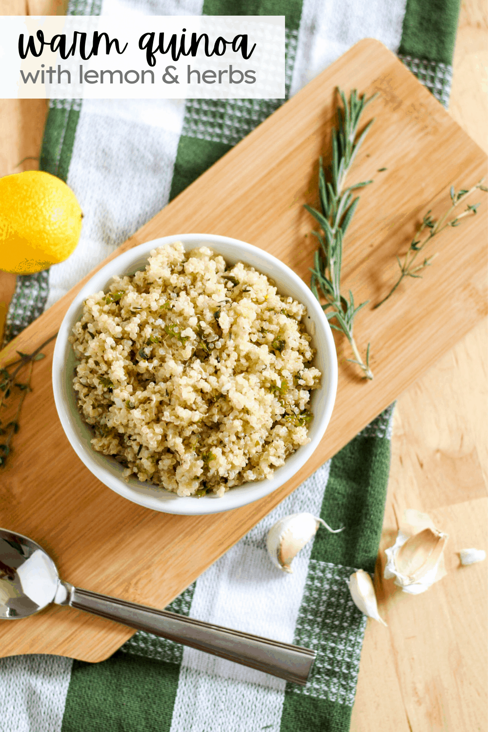 Warm Quinoa With Lemon and Herbs | Healthy Recipe - The Home Intent