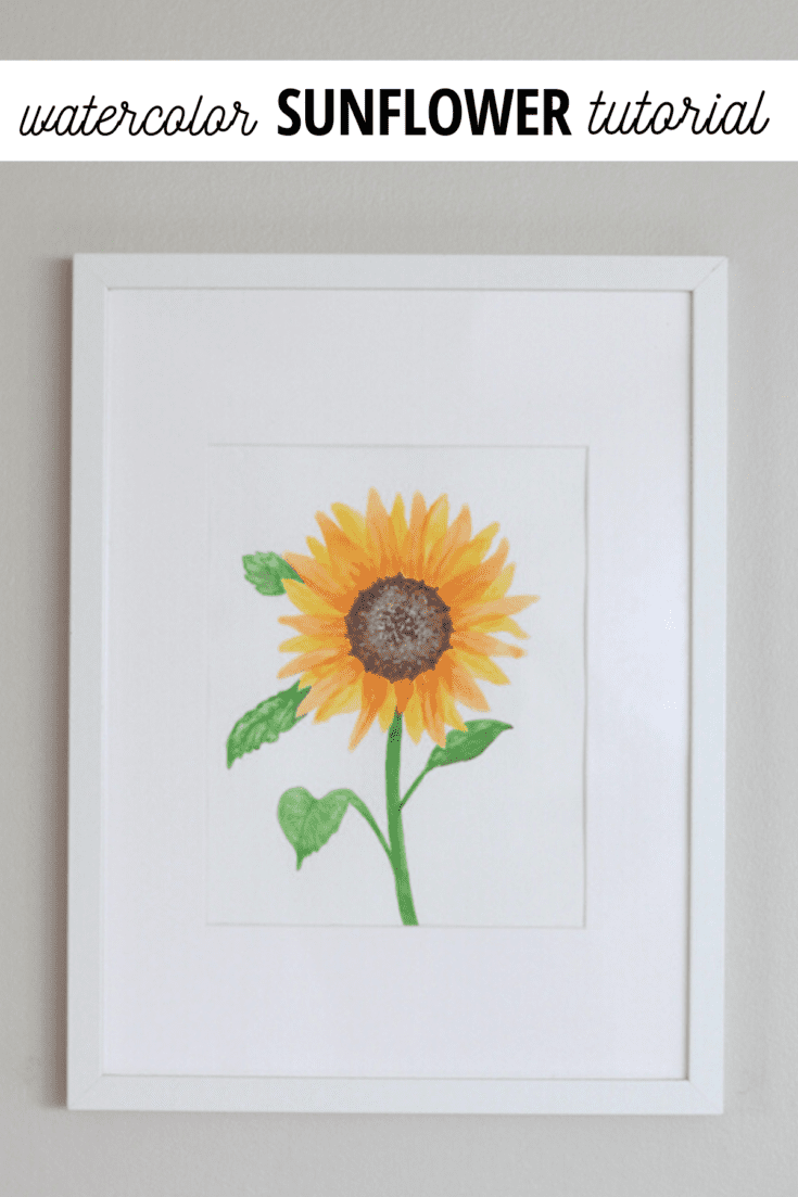 How to Paint a Sunflower in Watercolor | Easy Tutorial - The Home Intent