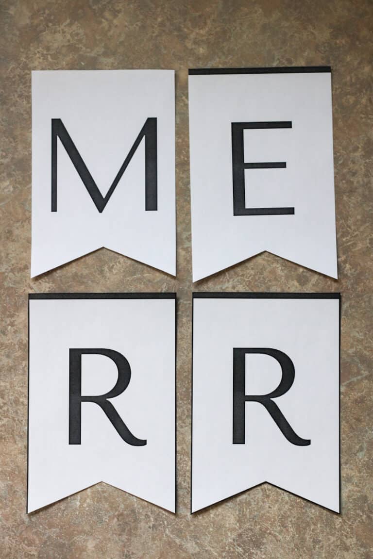 DIY Merry Christmas Banner | Free Printable - The Home Intent