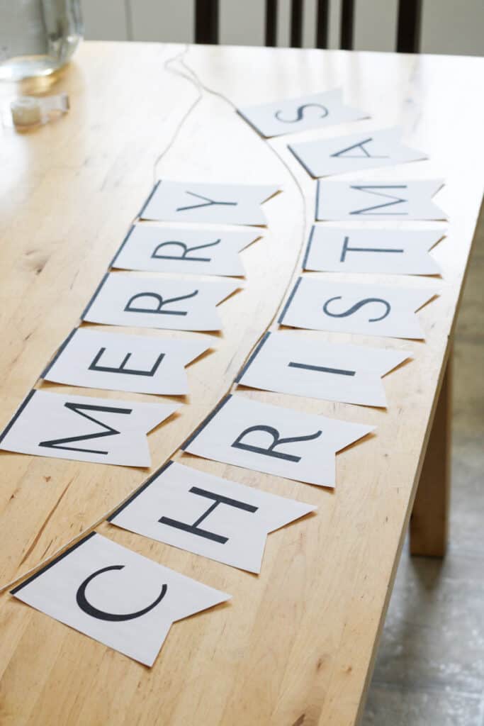 DIY Merry Christmas Banner | Free Printable - The Home Intent