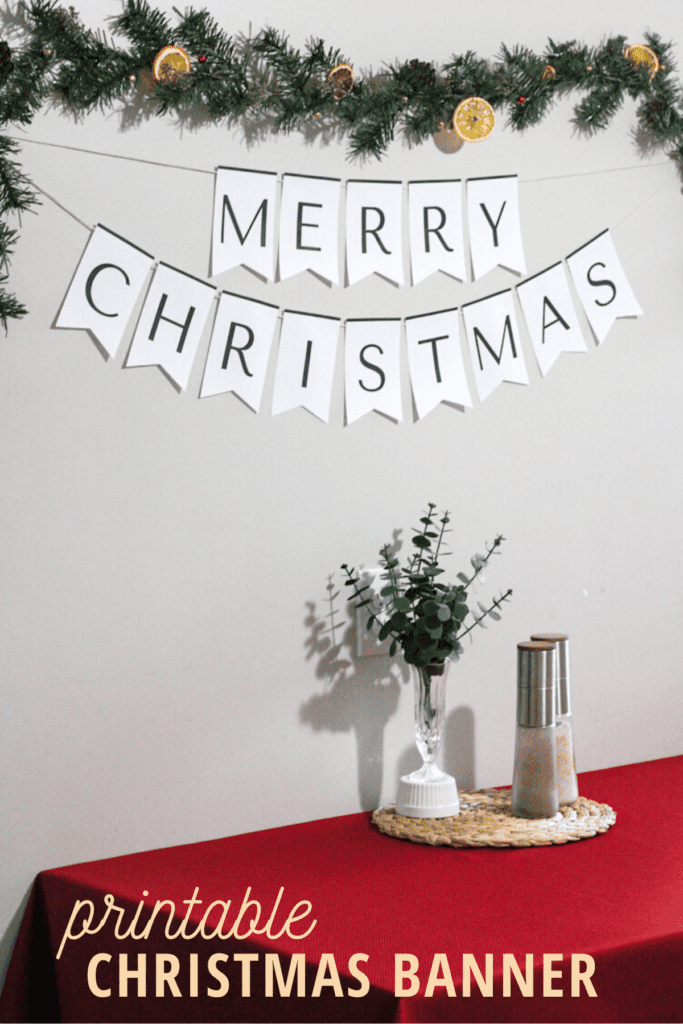 DIY Merry Christmas Banner | Free Printable - The Home Intent