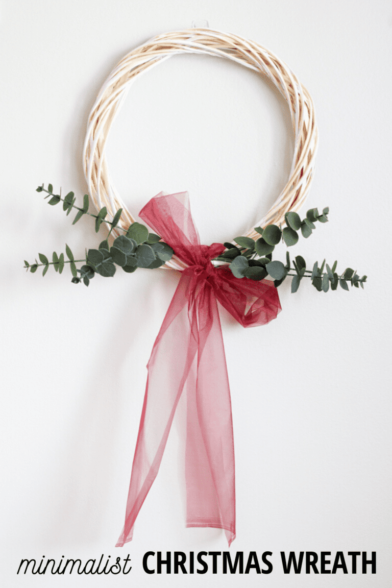 Minimalist Christmas Wreath | Easy Holiday DIY - The Home Intent